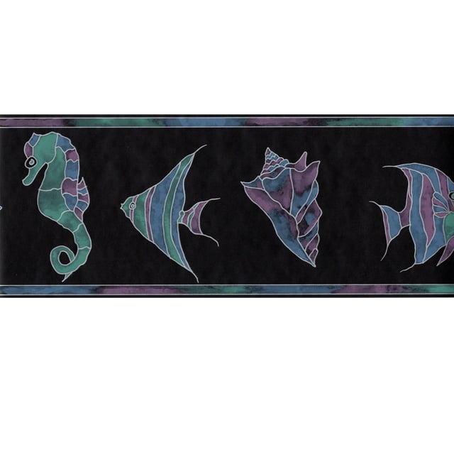 Trimz Sea Shore Nautical Coastal Wallpaper Border - Pre-Pasted 15 ft x ...