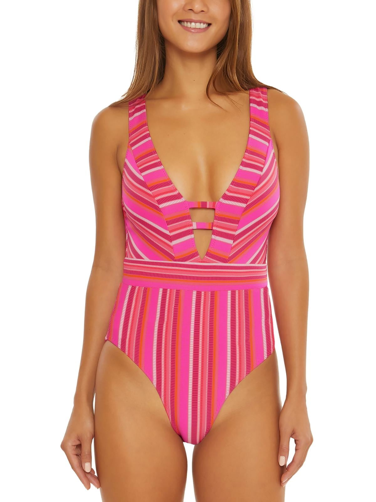 Trina Turk Womens Cut-Out Removable Padding One-Piece Swimsuit - Walmart.com