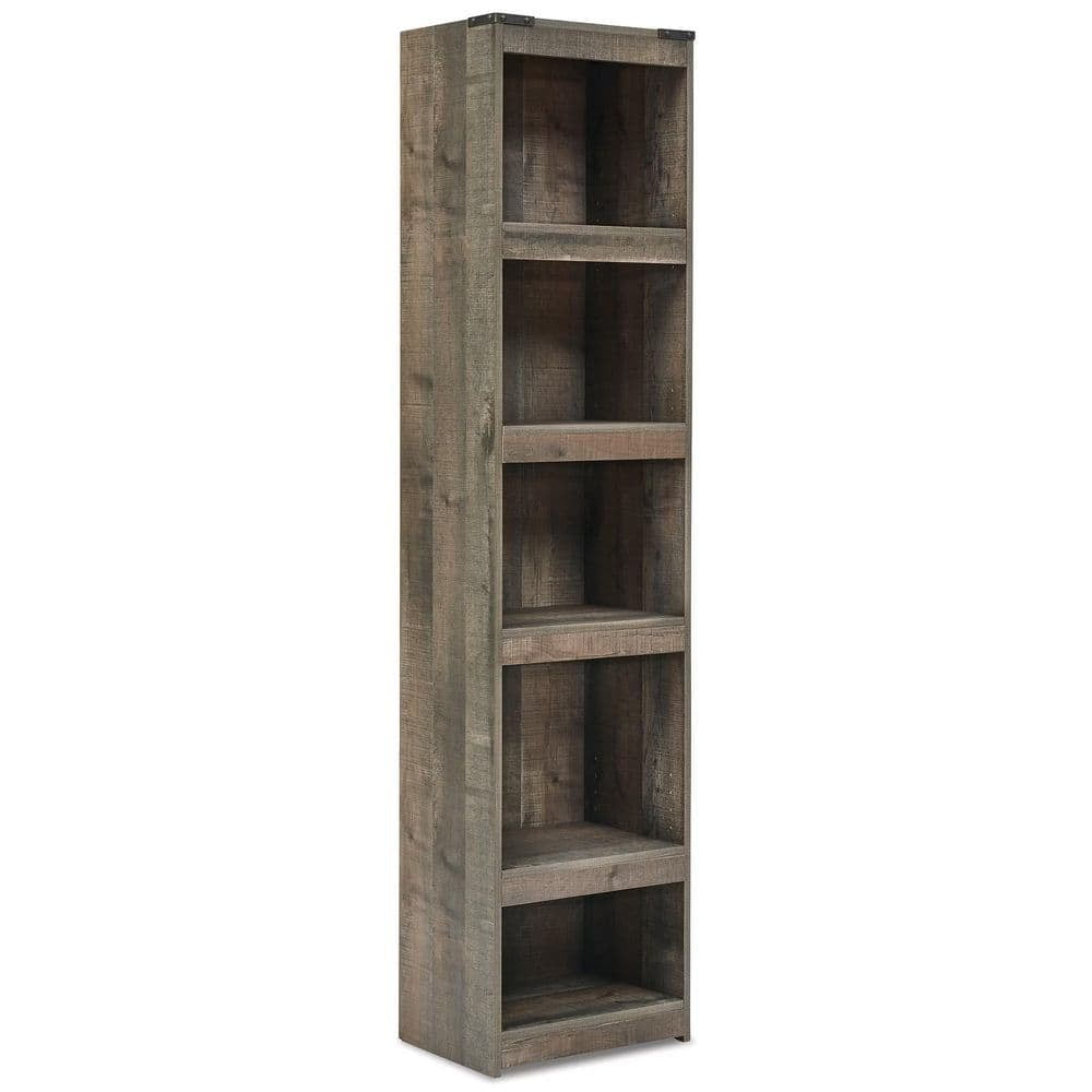 Trinell 72.01 in. Tall Brown Engineered Wood 4-Shelf Pier Standard ...