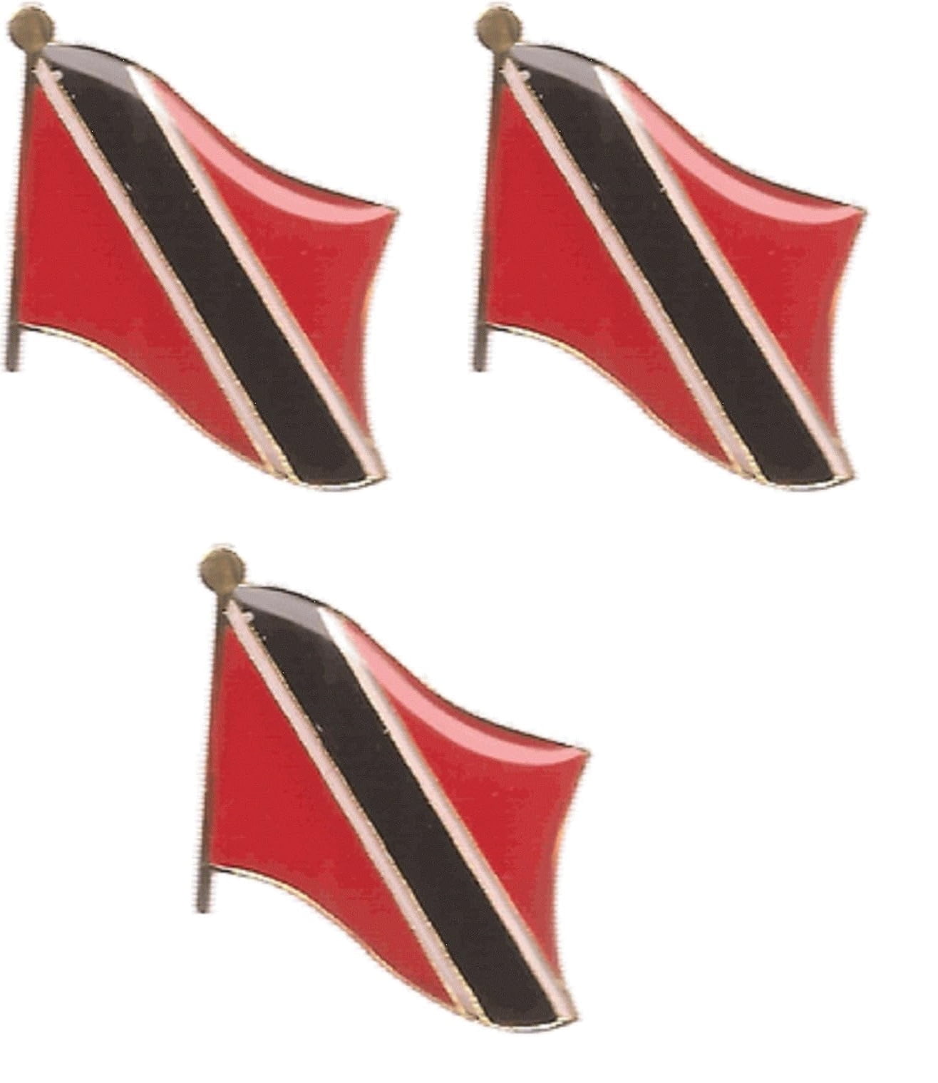 Trinidad Flag Lapel Pins, Pack of 3 - Walmart.com