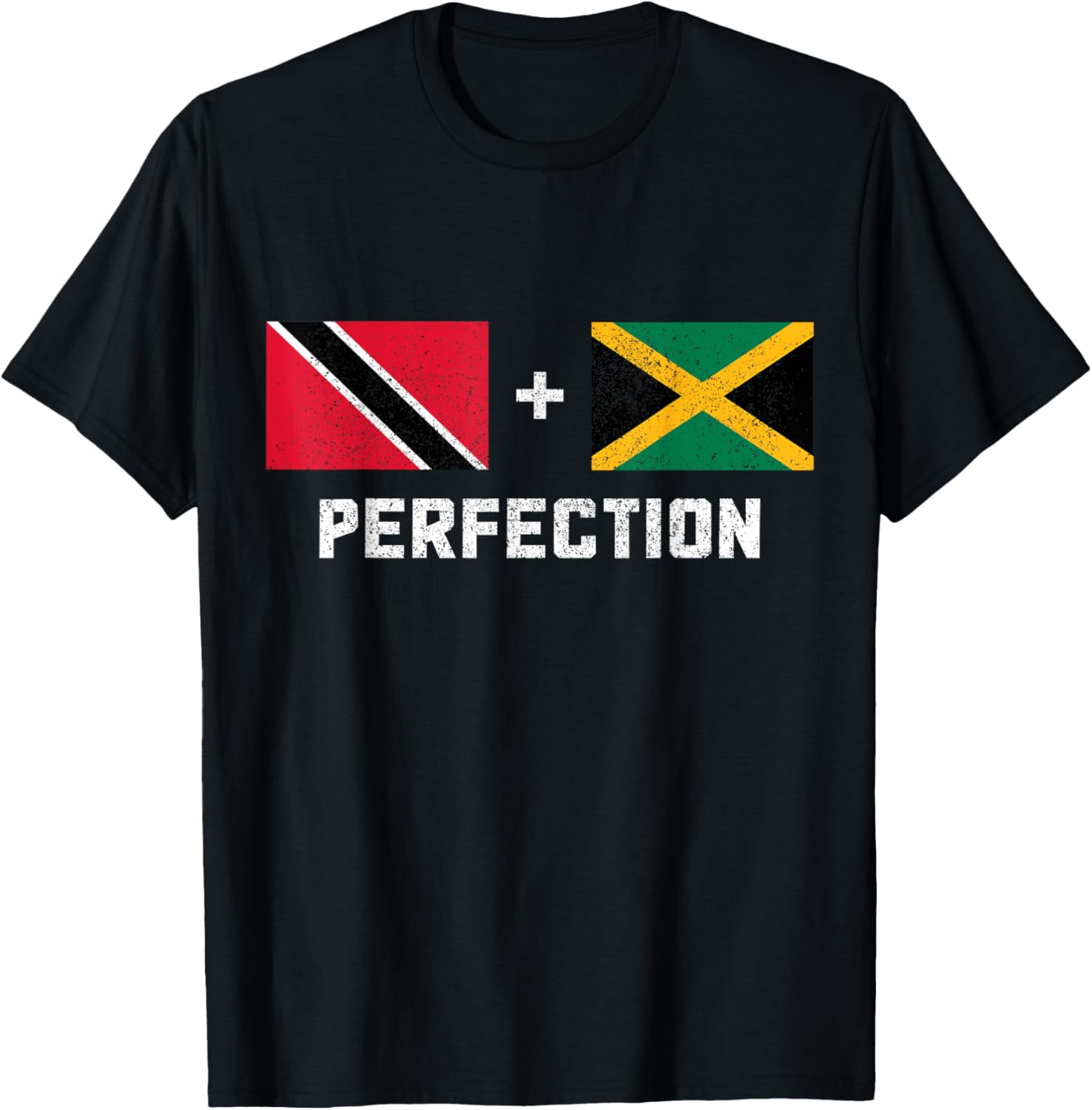 Trinidad & Tobago Jamaica Pride Jamaican Trinidadian Flag T-Shirt ...
