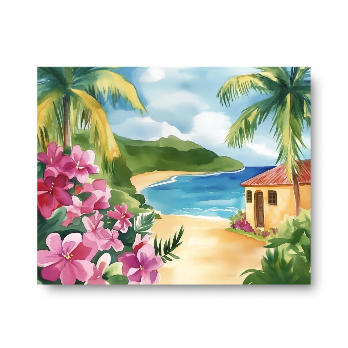 Trinidad And Tobago Print, Caribbean Island Beach Art, Tropical Coastal ...