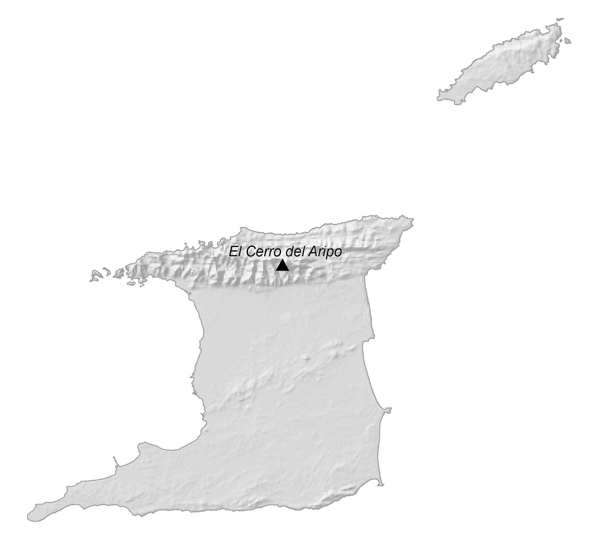 Trinidad and Tobago Elevation Map GLOSSY POSTER PICTURE PHOTO PRINT ...