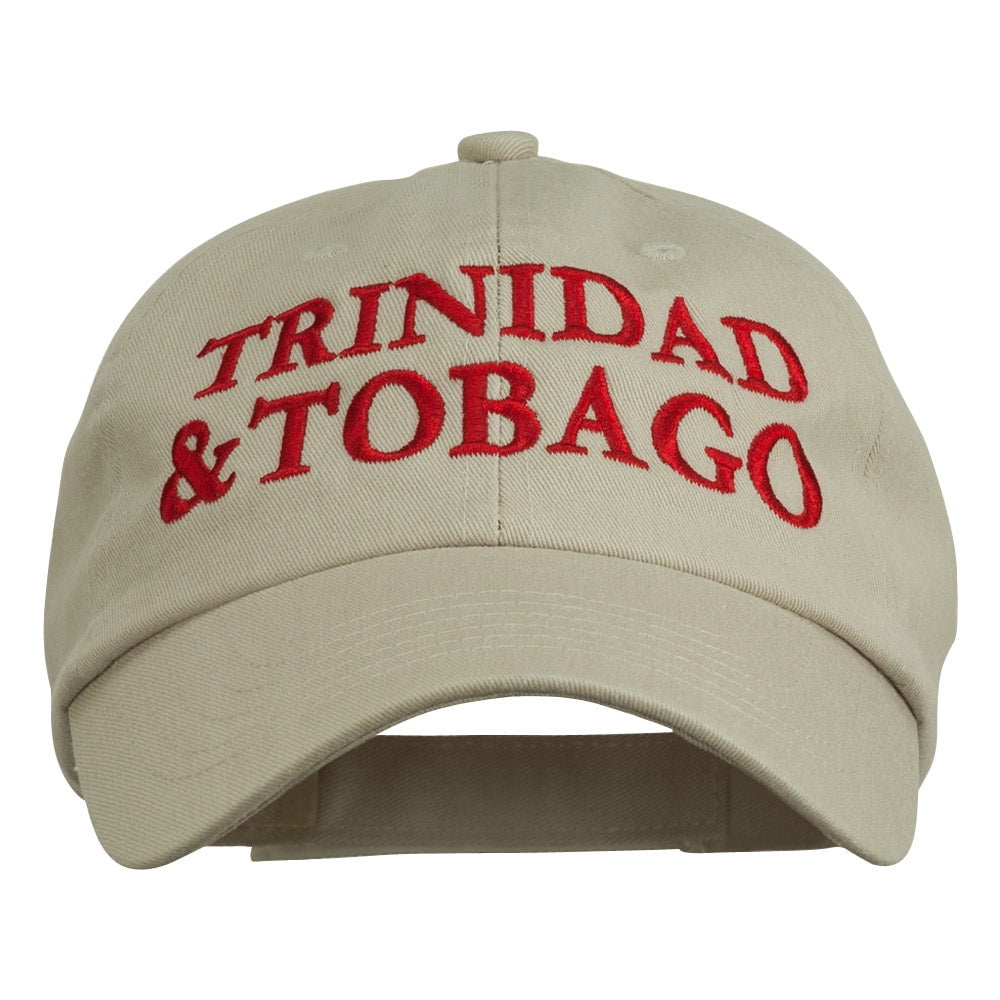 Trinidad and Tobago Embroidered Pet Spun Washed Cap - Khaki OSFM ...