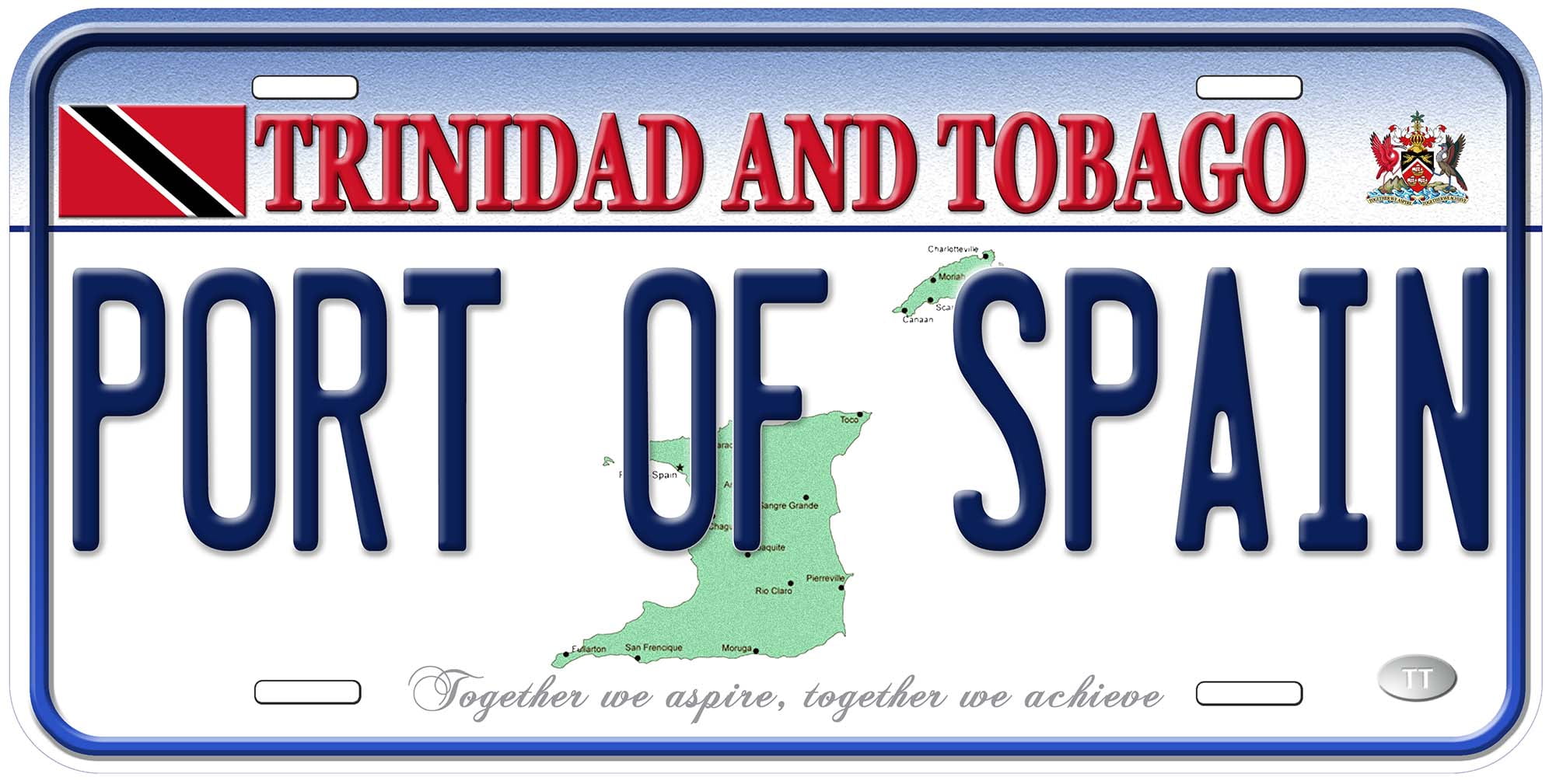 Trinidad and Tobago Port of Spain Custom Caribbean Novelty Car License ...