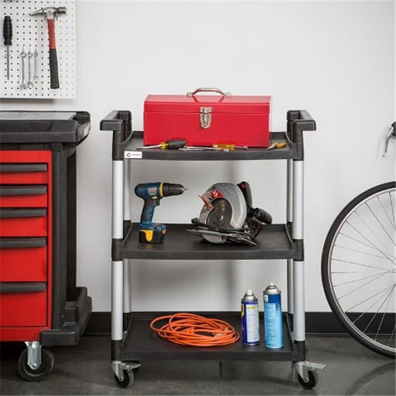 Trinity 3-Tier Utility Cart, Black - Walmart.com