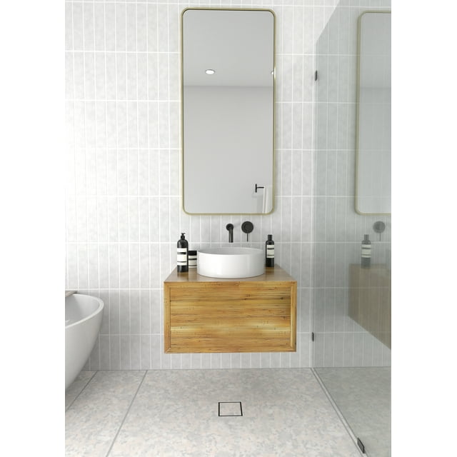 Trinity 48 in. x 22 in. Square Radius Mirror - Walmart.com