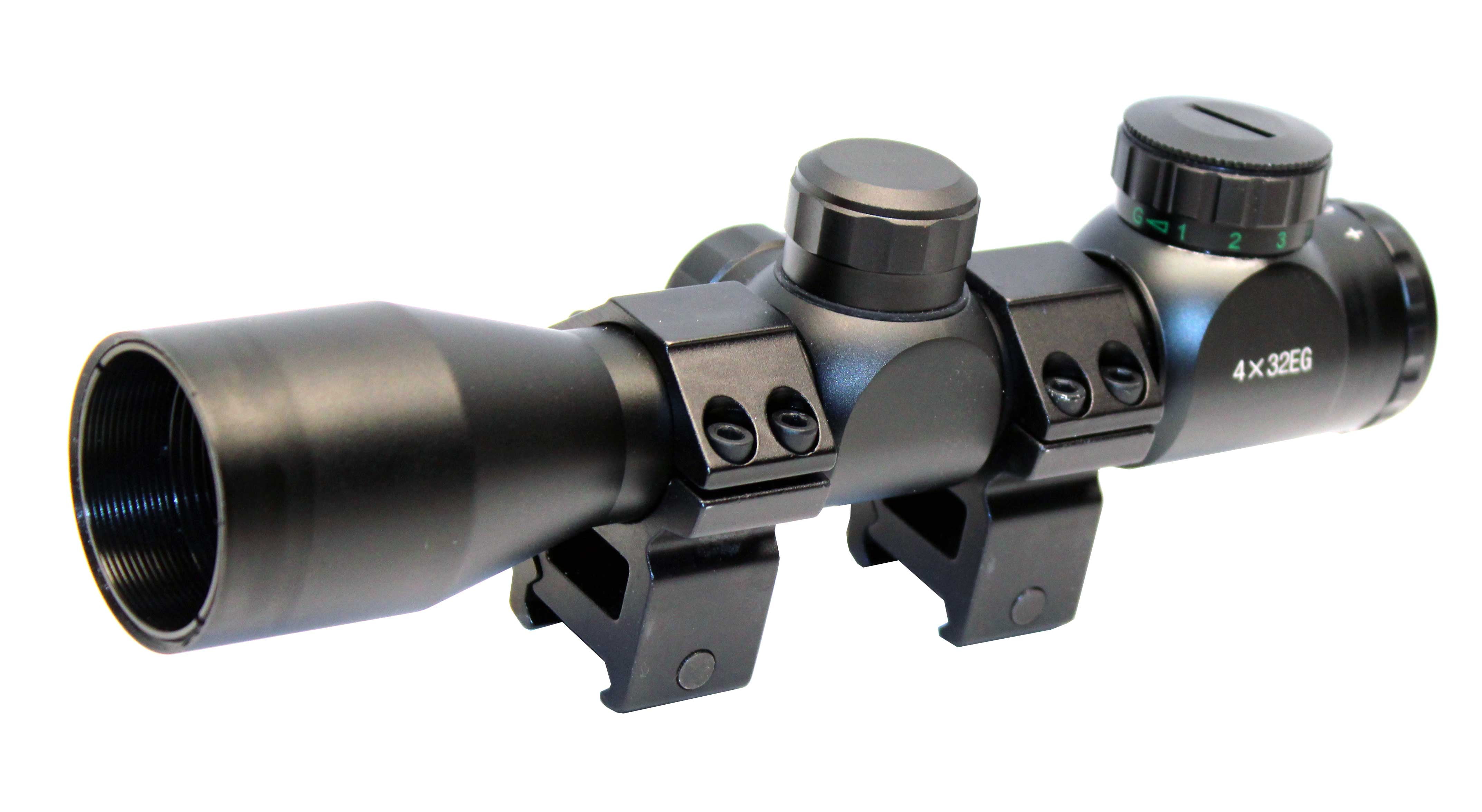 Trinity 4x32 hunting scope Illuminated red green reticle picatinny rail ...