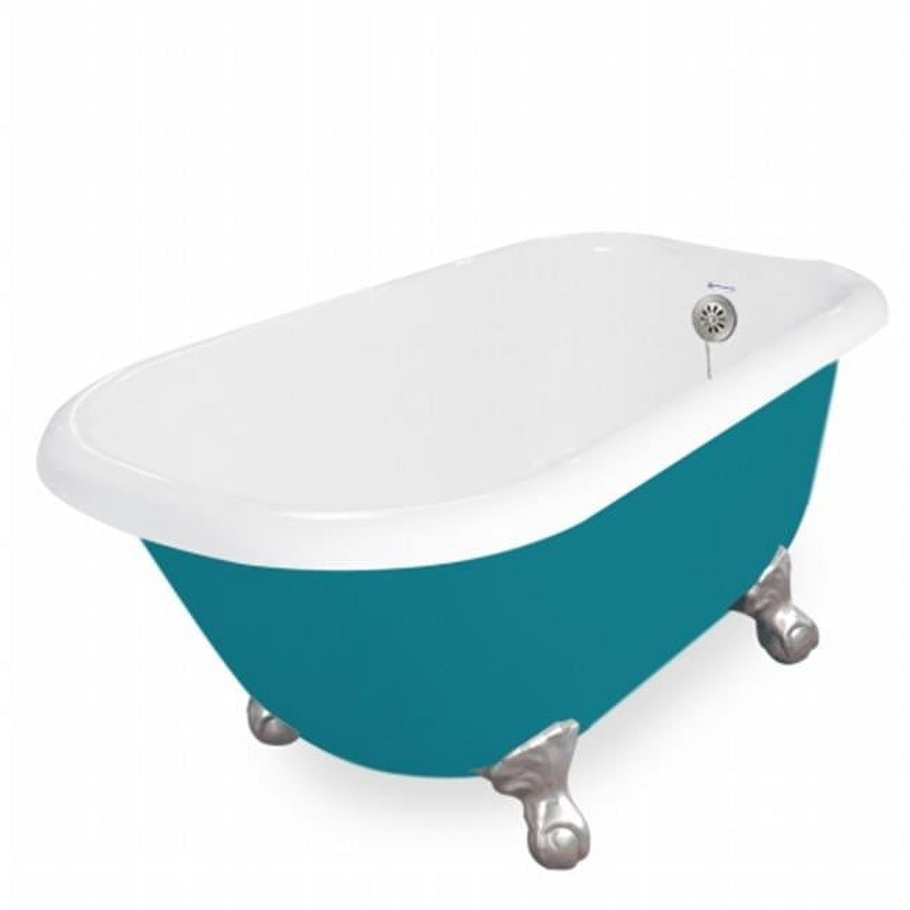 Trinity 60 in. Splash Of Color Acrastone Tub & Drain , No Faucet Holes ...