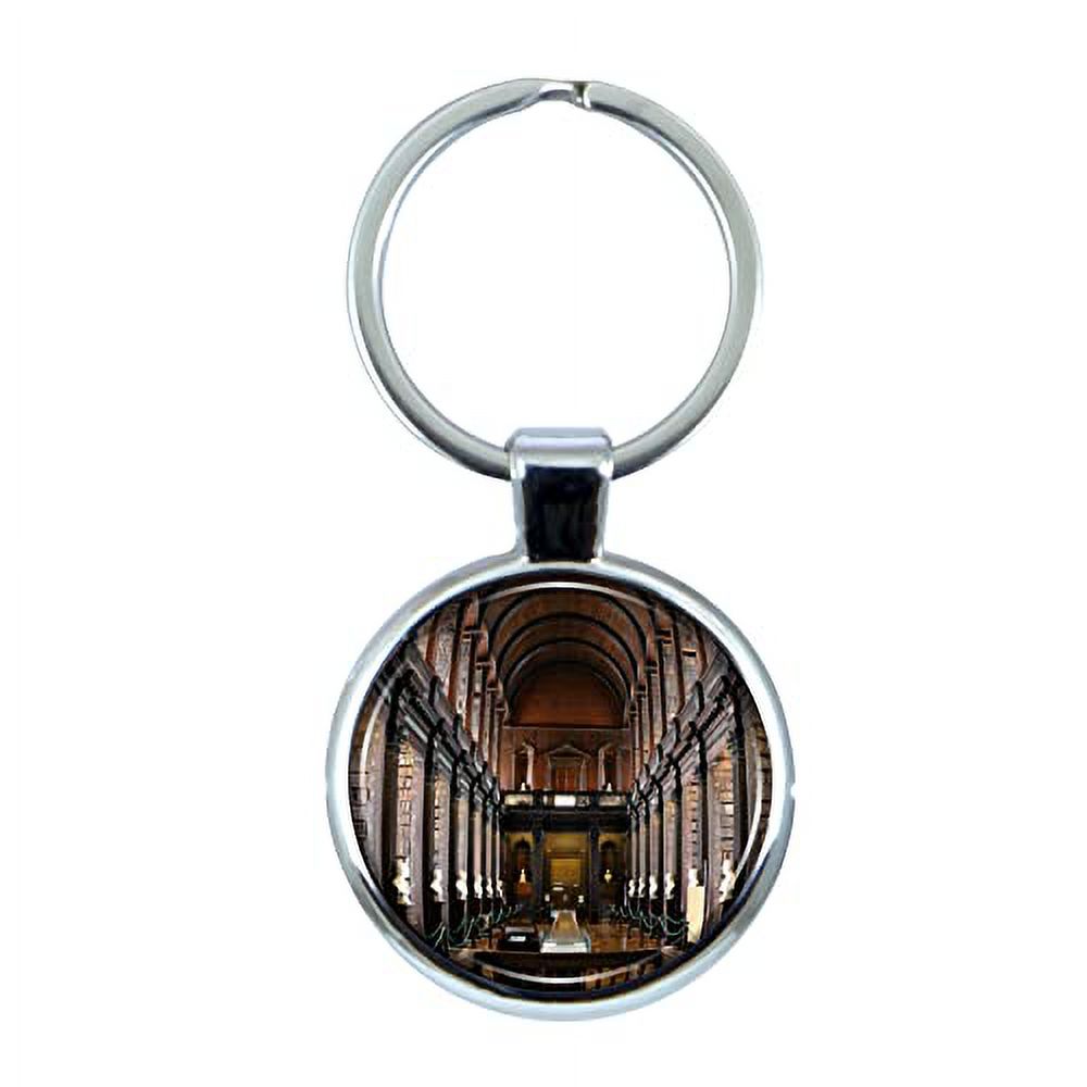 Trinity College Dublin Keychain with Epoxy Dome and Metal Keyring ...