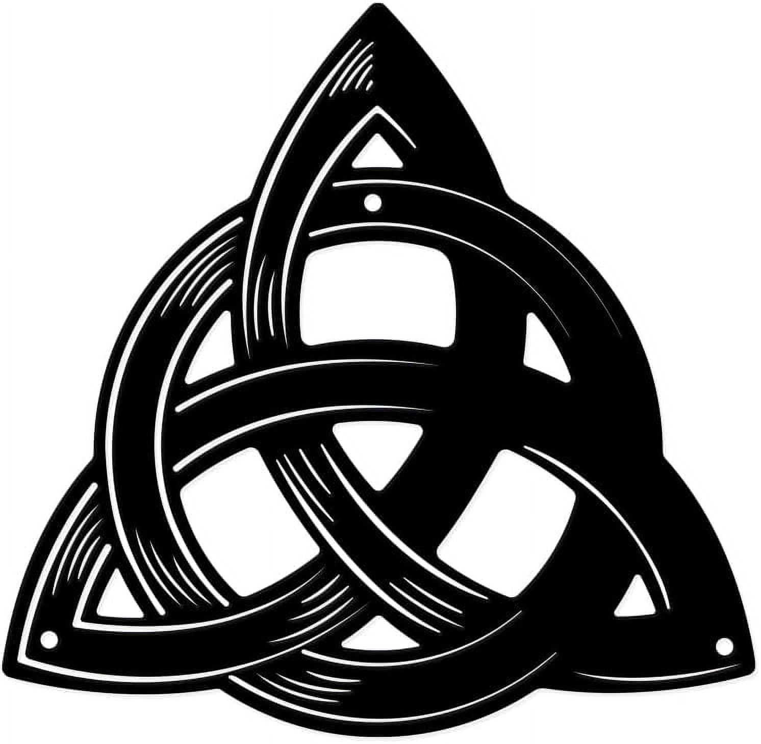 Trinity Knot Metal Wall Art Decor Black Trinity Wall Hanging Decor Knot ...