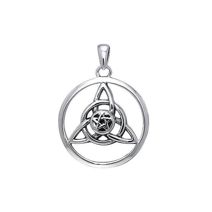 Trinity Pentacle Druid Amulet 925 Sterling Silver Pendant Fine Pagan ...