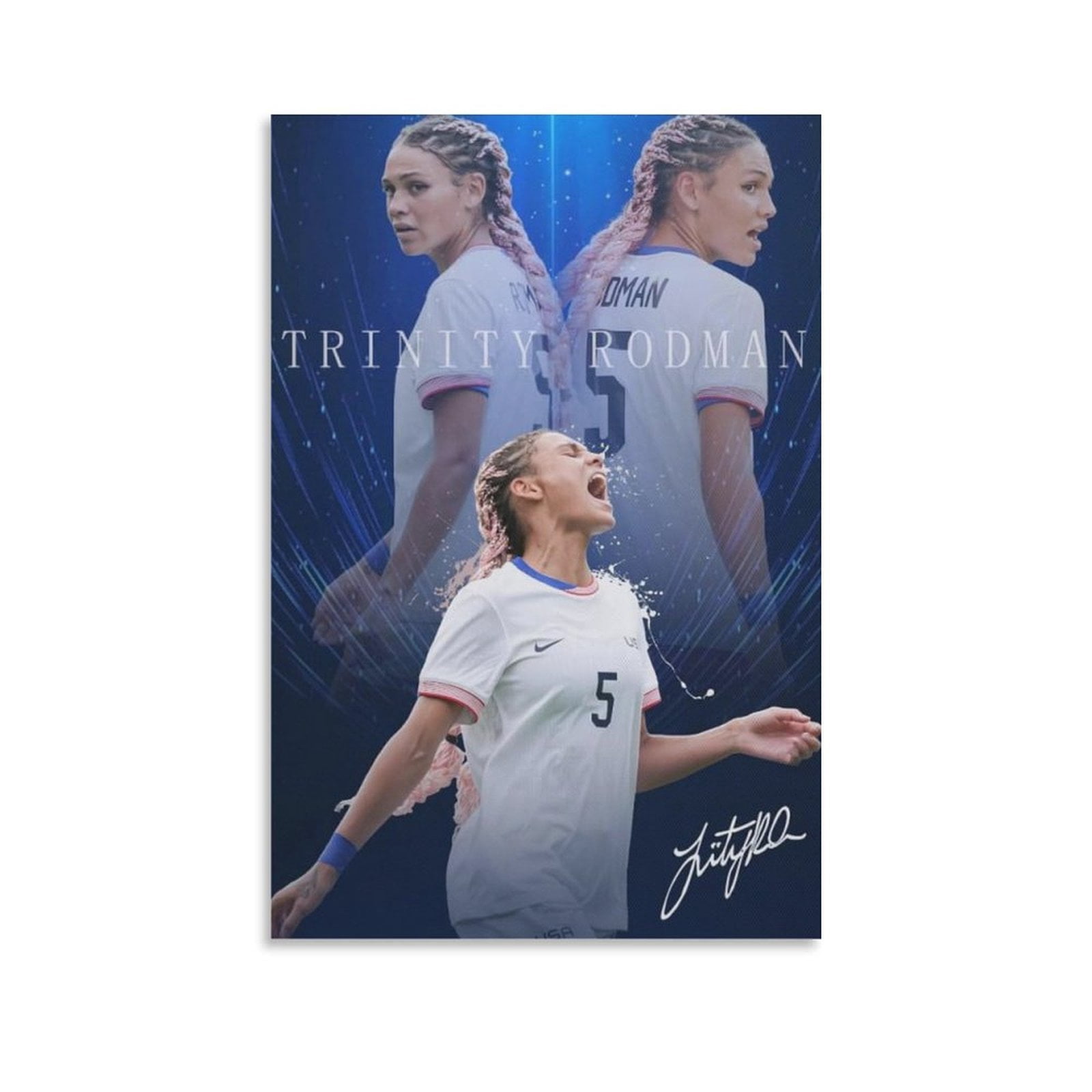 Trinity Rodman Poster Canvas Poster Artworks Picture Print Poster Wall ...