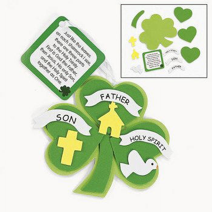 Trinity Shamrock Ornament Craft Kit - Craft Kits - 12 Pieces - Walmart.com