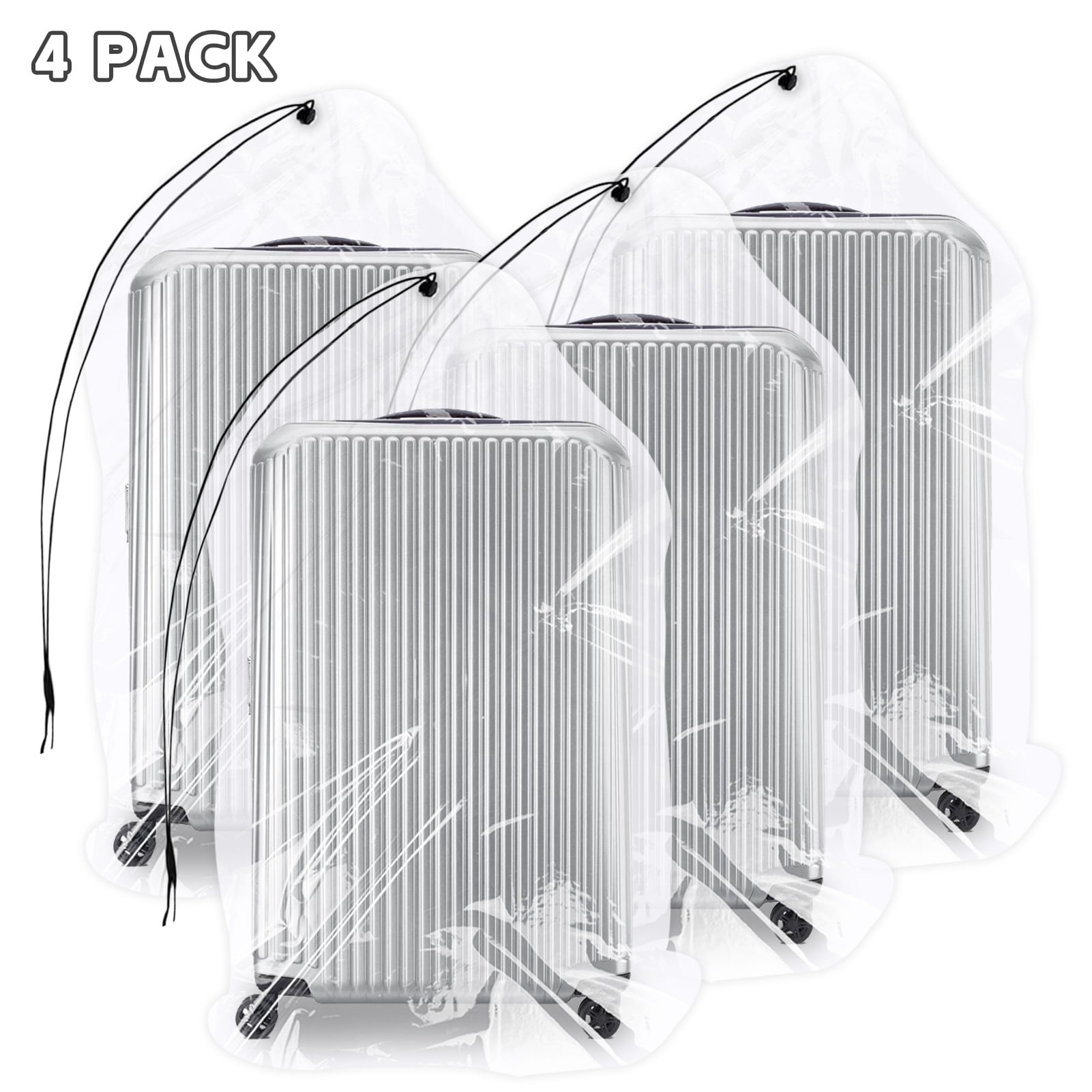 Trinka 31x62" Extra Large Clear Drawstring Dust Cover Bags (Set of 4 ...