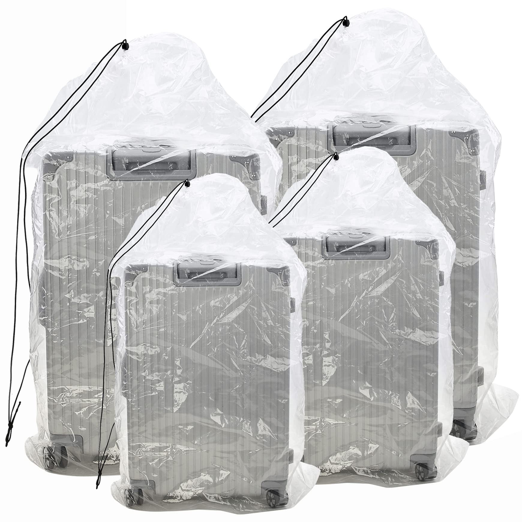 Trinka 31x62" Extra Large Clear Drawstring Dust Cover Bags (Set of 4 ...