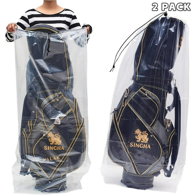 Trinka 31x62 inches Extra Large Golf Bag Storage Bags, 2 Pack Clear ...