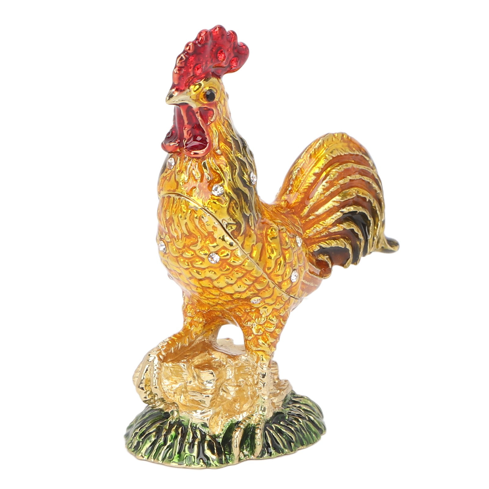 Trinket Box Hand Painted Rooster Shape Alloy Vivid Cute Attractive ...