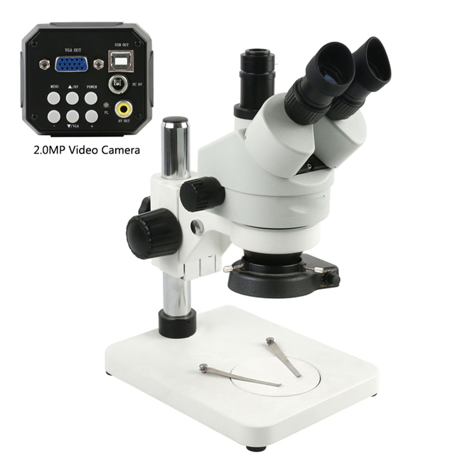 Trinocular Stereo Microscope, Continuous Zoom 7X-45X USB TV Digital ...