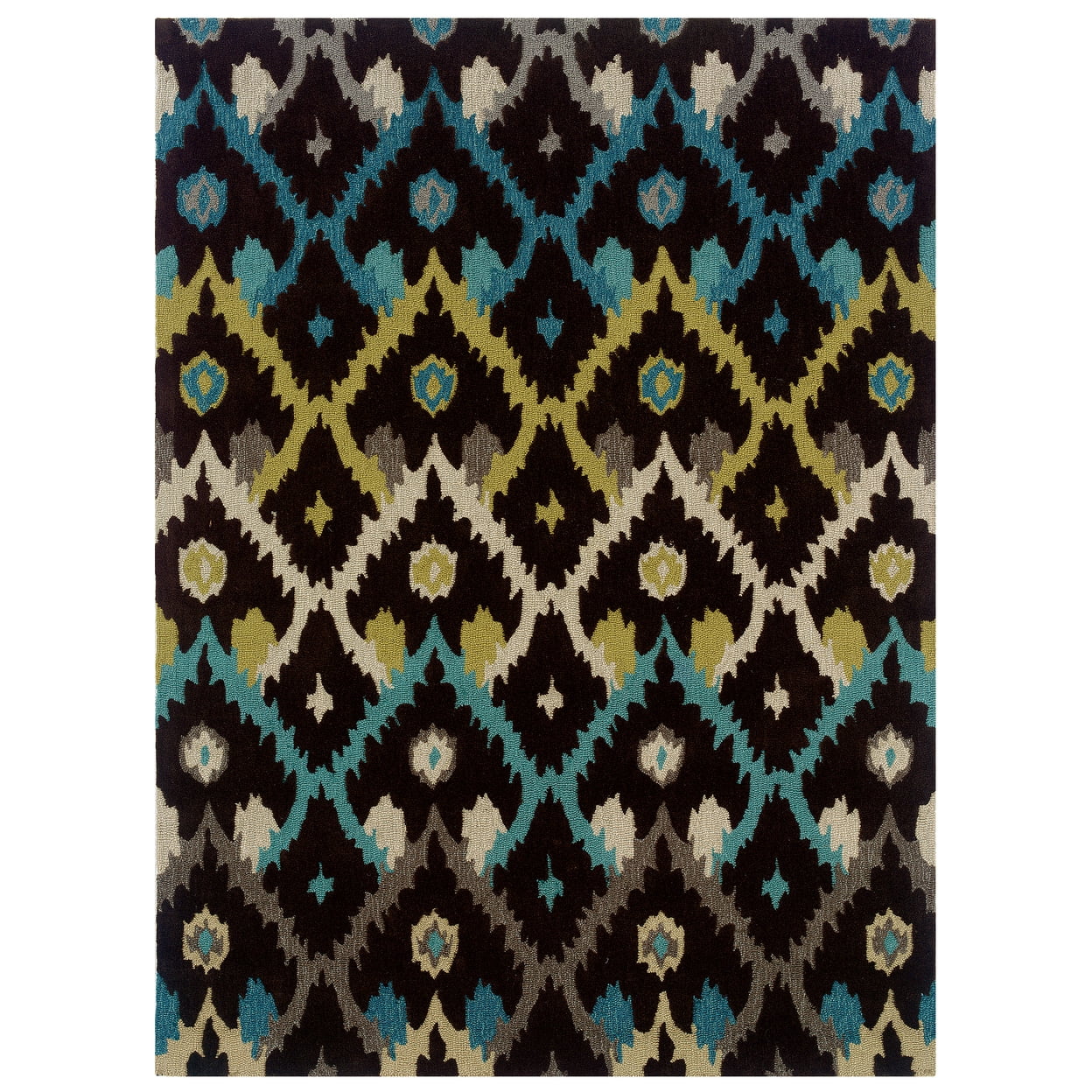 Trio Ikat Black Area Rug 5x7 Transitional Contemporary 2023 - Walmart.com