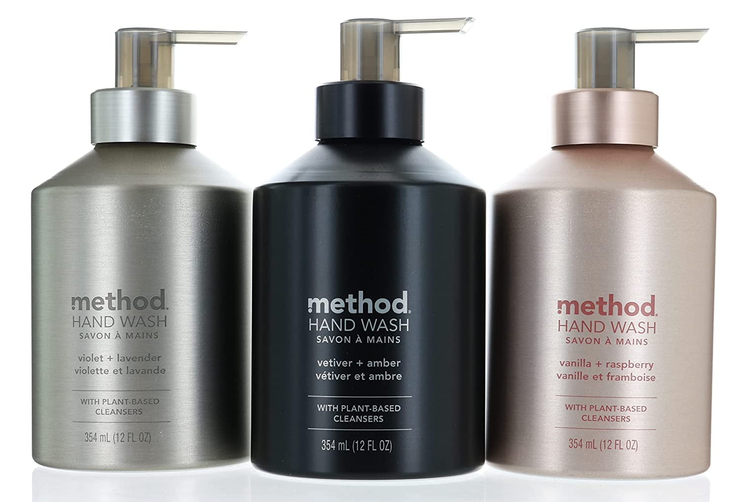 Method Luxury Hand Wash Gel Set, Violet Lavender, Vanilla Raspberry ...