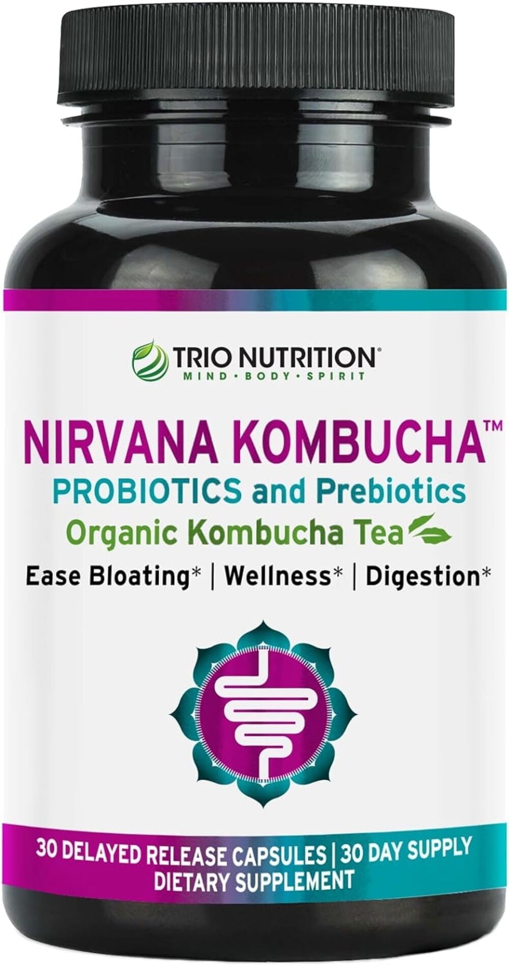 Trio Nutrition Kombucha Pills | Probiotic & Prebiotic | Digestive ...