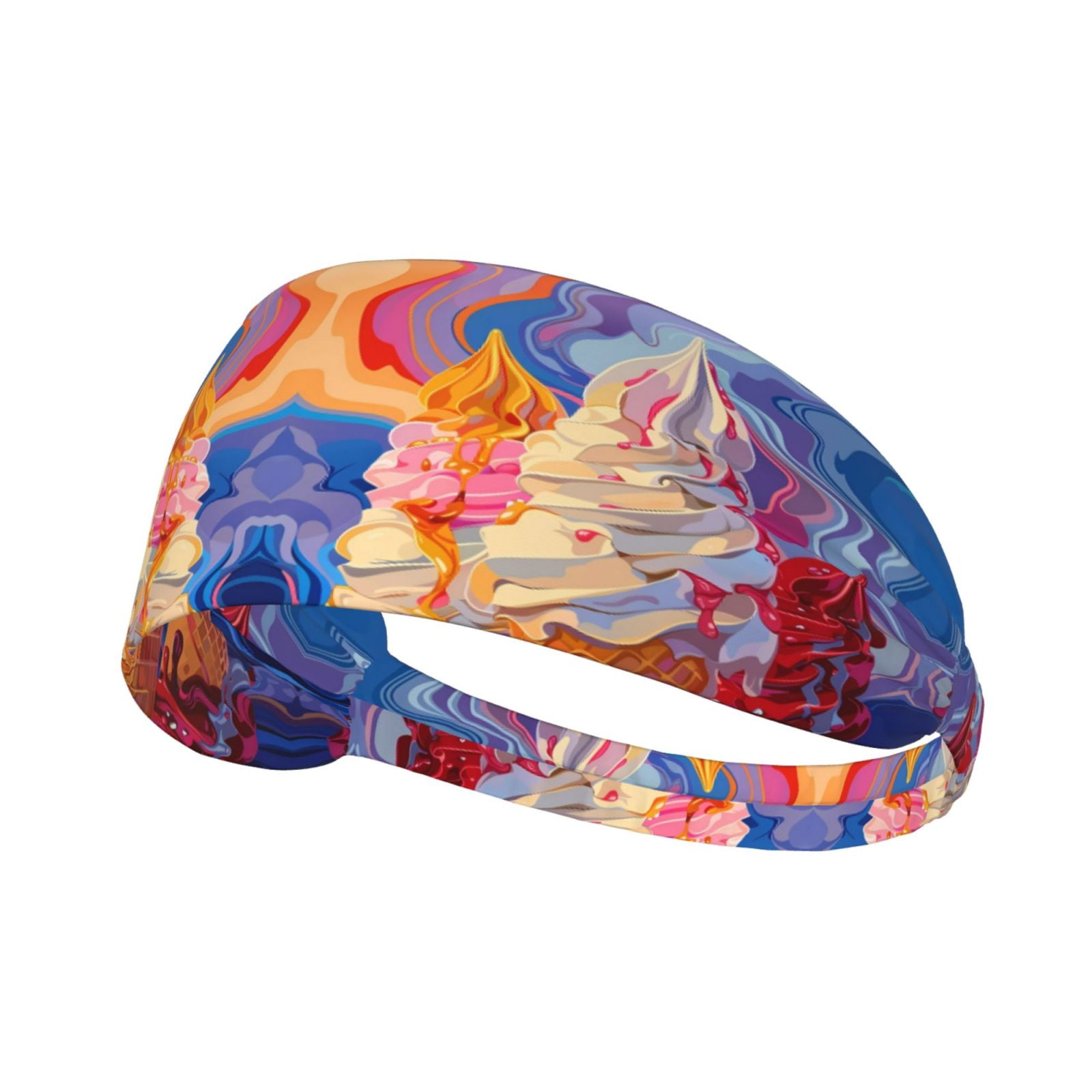 Trio Of Dripping Cones Headbands for Women/Men, Elastic Soft Sweat Band ...