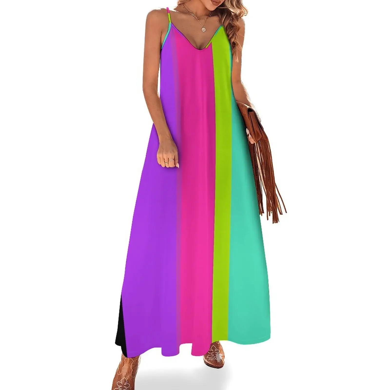 Trip Through the 80's Sleeveless Dress beach dress summer clothes for ...