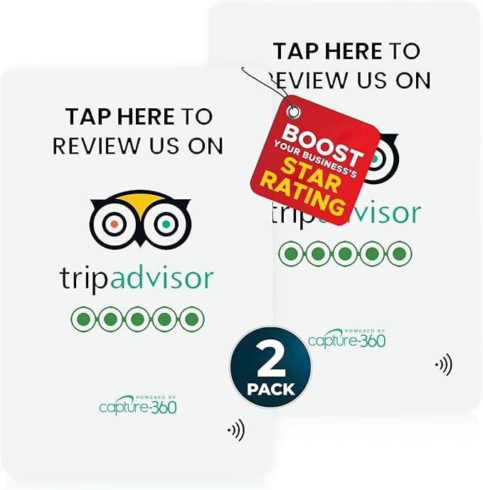 TripAdvisor NFC Review Card - Digital Business Signage, Acrylic Desk ...