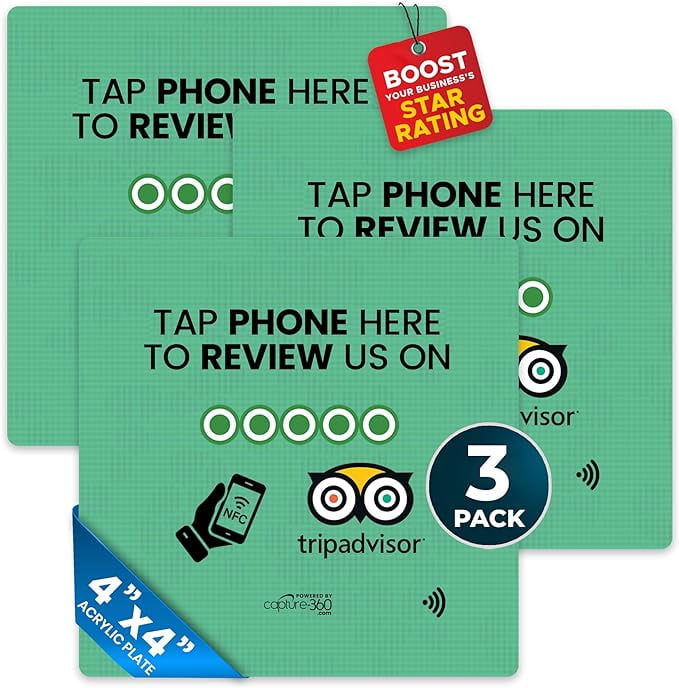 TripAdvisor Review Plate - NFC Tap Acrylic Display - Effortless ...
