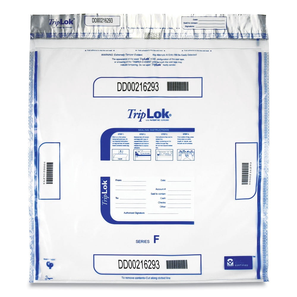 TripLOK 585064 20 in. x 20 in. Plastic Deposit Bag - Clear (250/Carton ...
