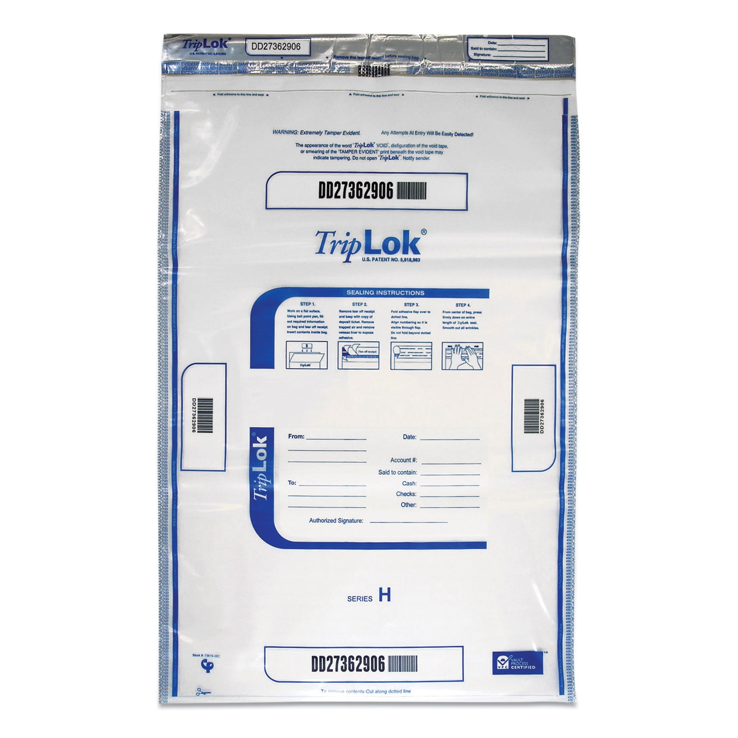 ControlTek, CNK585059, High-Performing Security Bags, 50 / Pack, Clear ...
