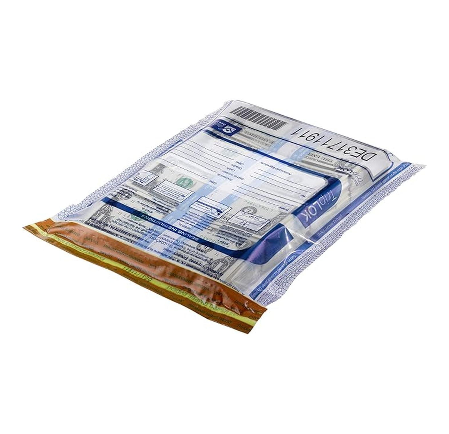 TripLok 20" x 24", Clear, 50 Bags, Tamper-Evident Deposit Bags for Cash ...