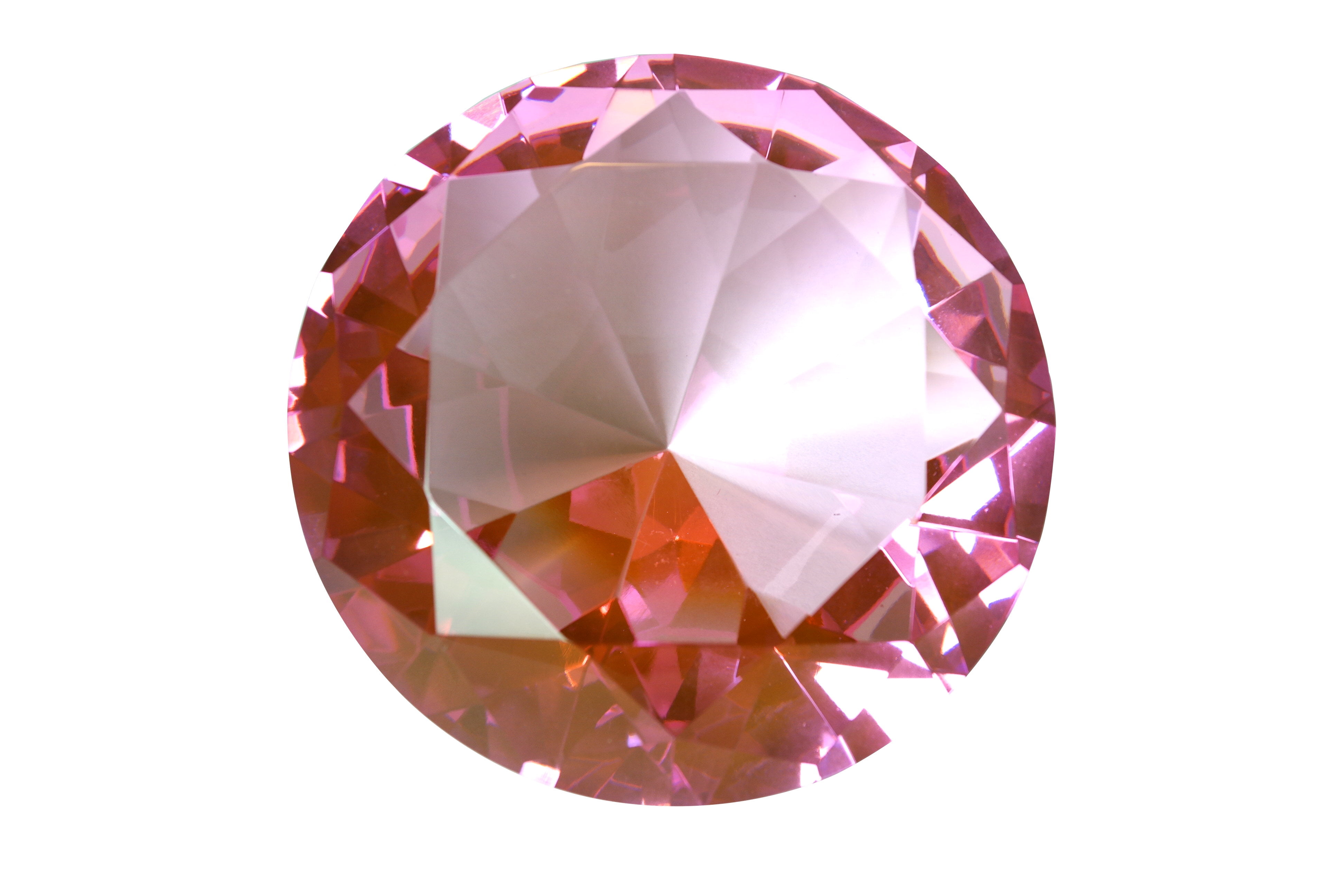 Tripact 100 mm Ice Pink Diamond Shaped Jewel Crystal Paperweight ...