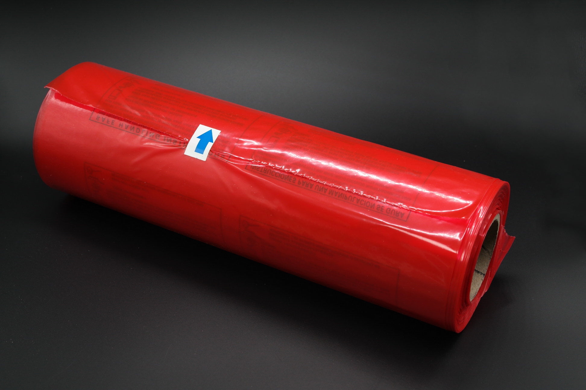 Tripact 11" x 19" LDPE CLEAR RED Plastic Flat Open Poly Bag Roll 1.25 ...