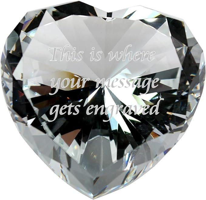 Tripact Crystal Glass Diamond Shaped Paperweight for Home Décor and ...