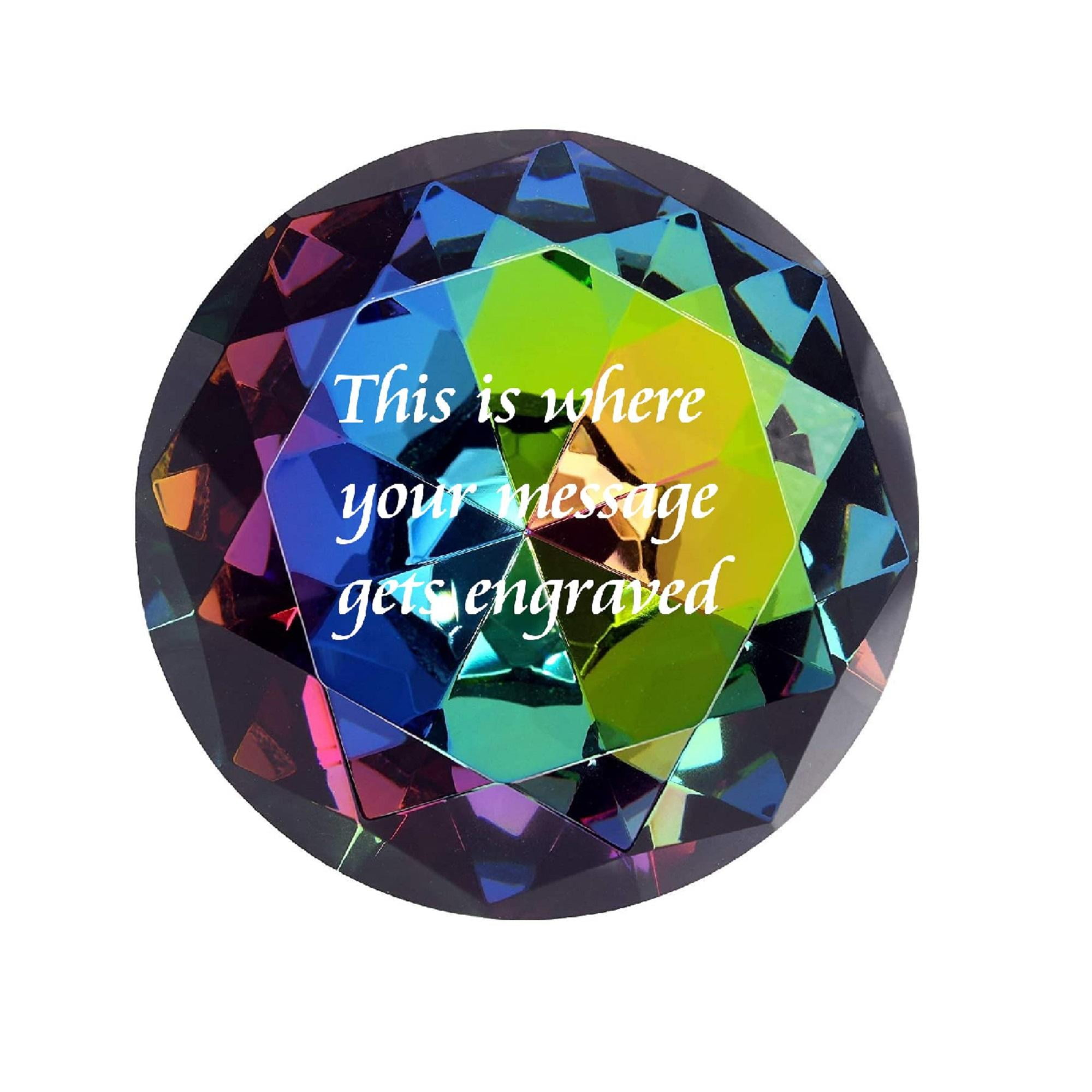 Tripact Crystal Glass Diamond Shaped Paperweight for Home Décor and ...