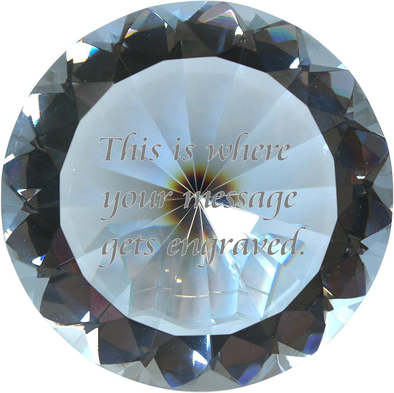 Tripact Crystal Glass Diamond Shaped Paperweight for Home Décor and ...