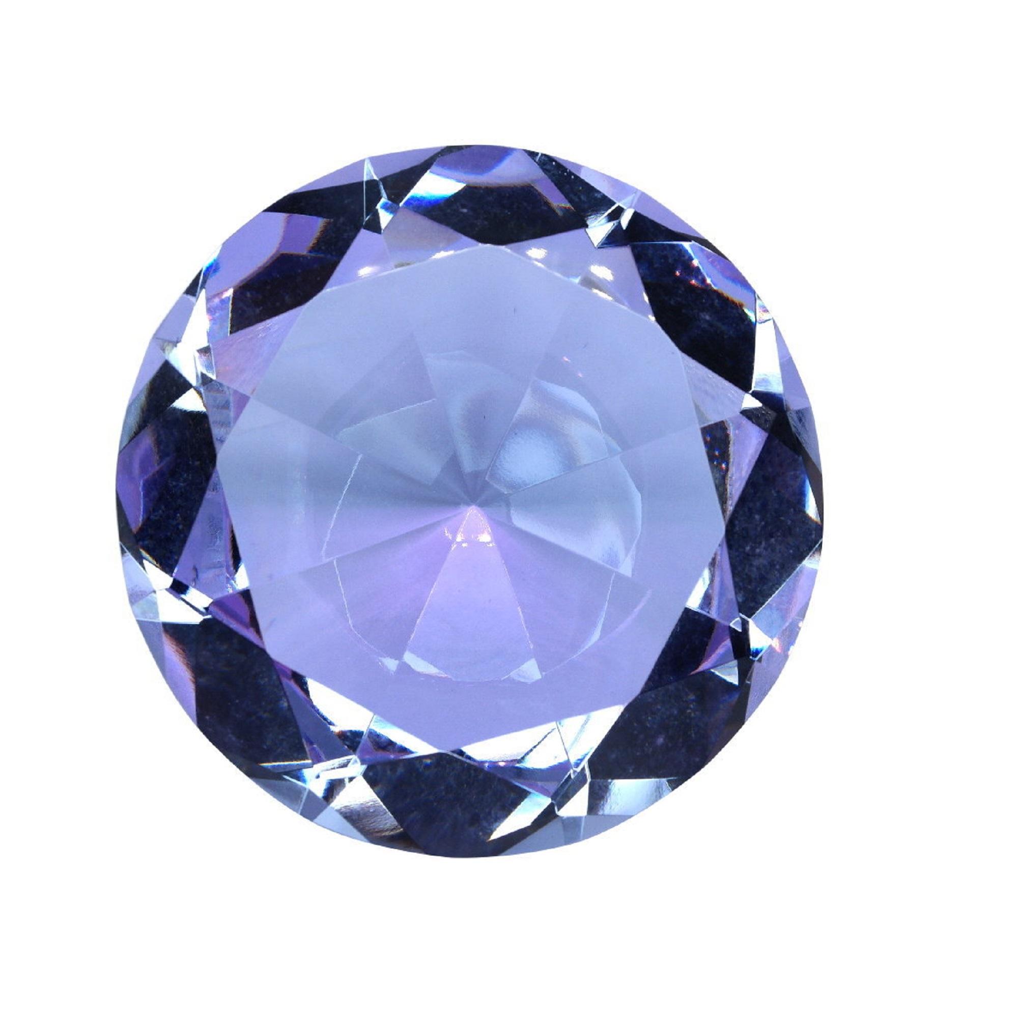 Tripact Crystal Glass Diamond Shaped Paperweight for Home Décor and ...