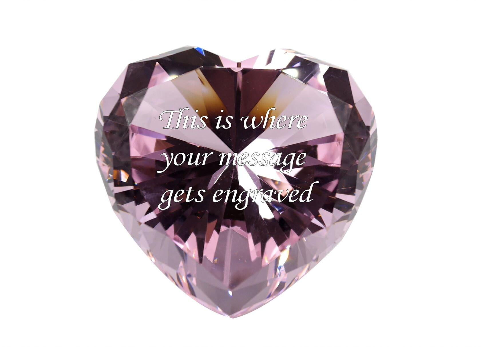 Tripact Crystal Glass Diamond Shaped Paperweight for Home Décor and ...