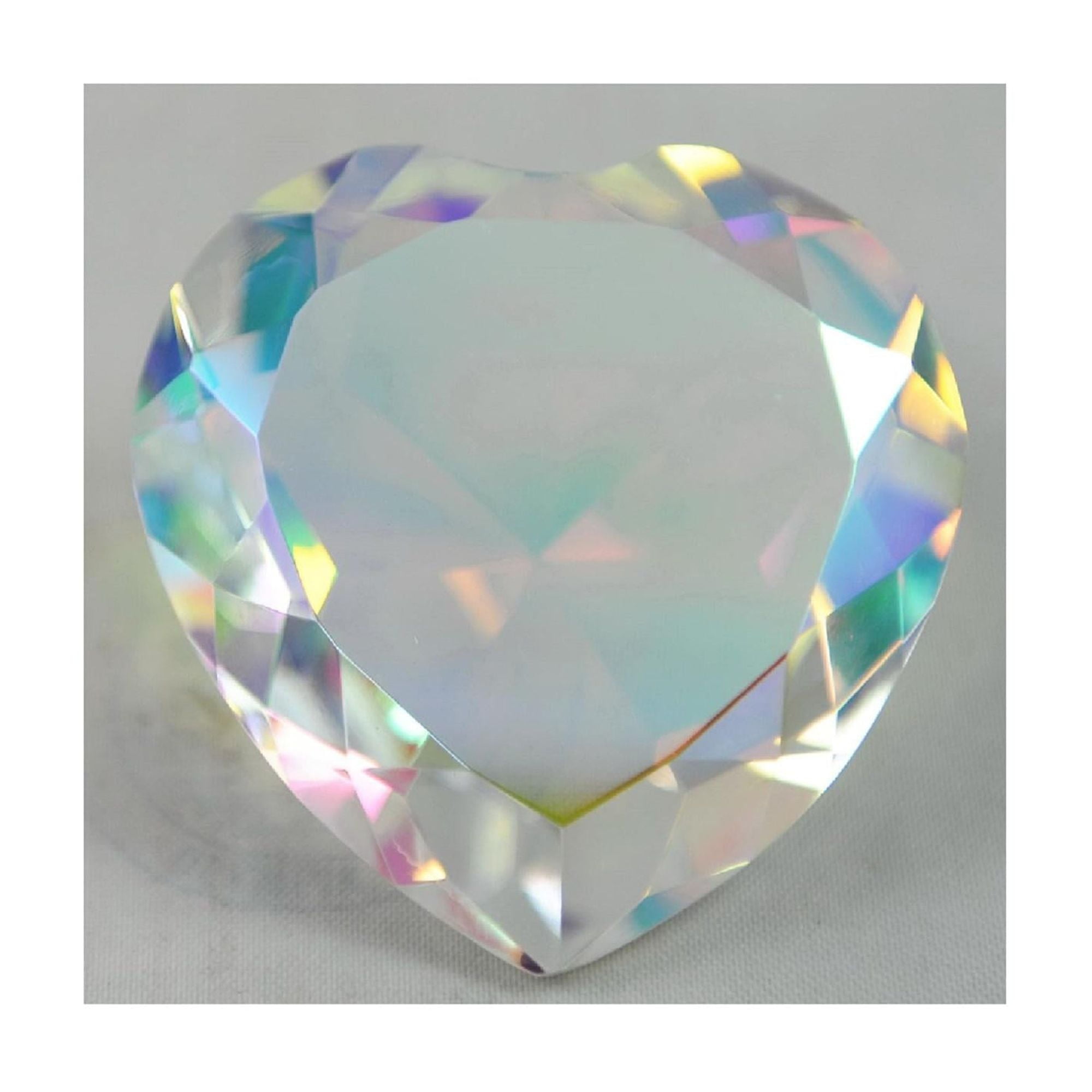 Tripact Crystal Glass Diamond Shaped Paperweight for Home Décor and ...