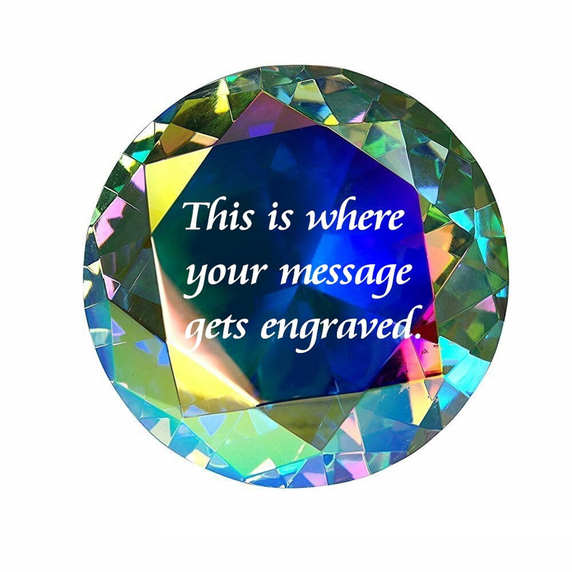 Tripact Crystal Glass Diamond Shaped Paperweight for Home Décor and ...