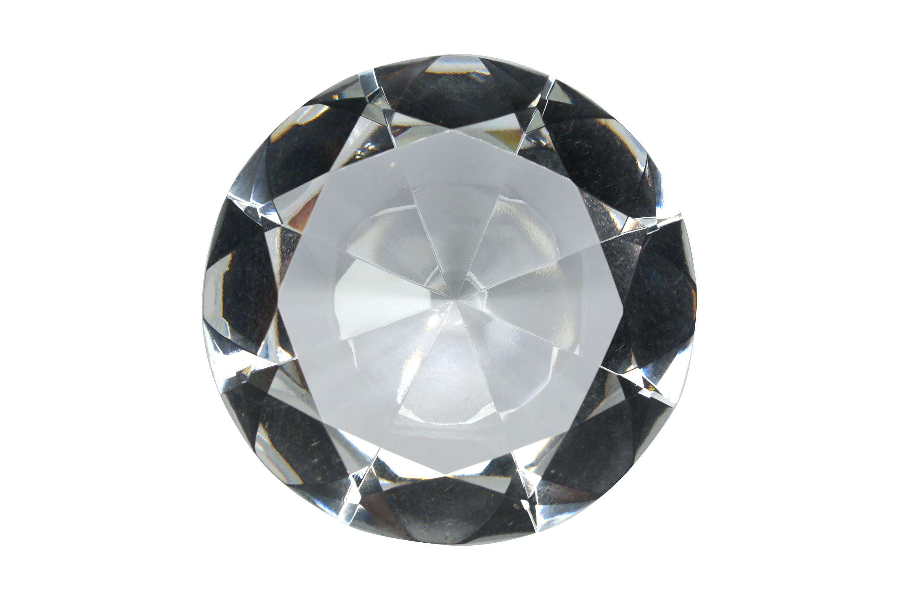 Tripact Crystal Glass Diamond Shaped Paperweight for Home Décor and ...