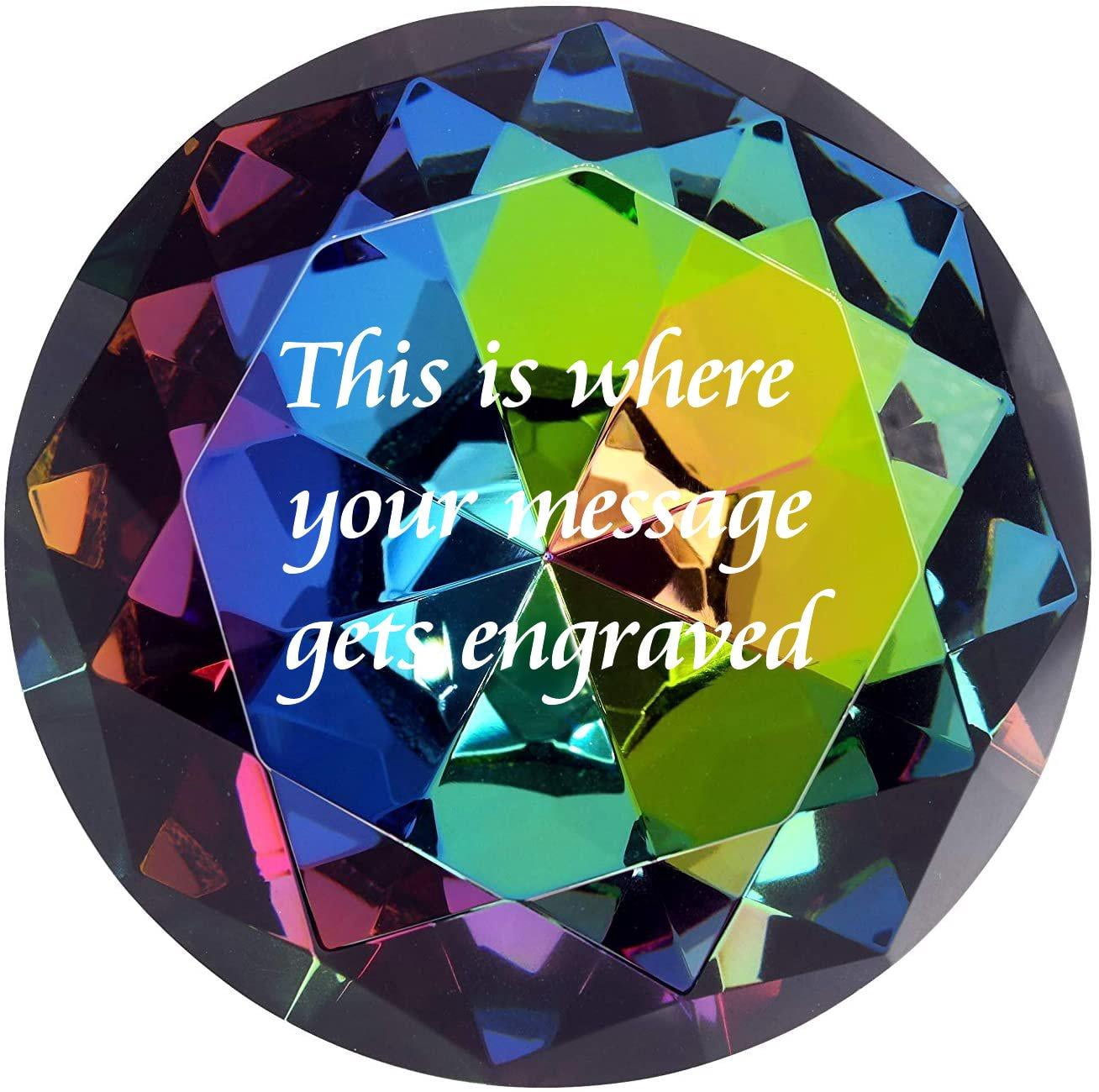 Tripact Crystal Glass Diamond Shaped Paperweight for Home Décor and ...