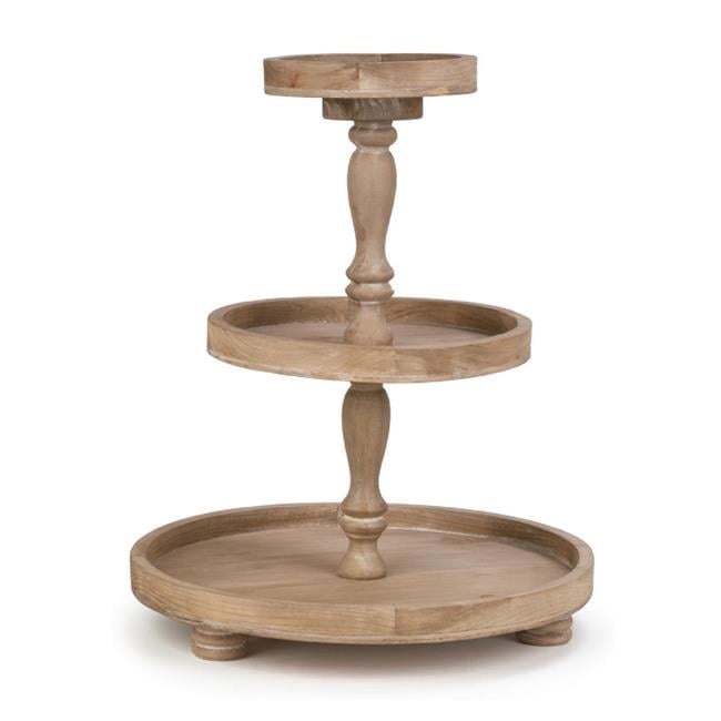 Tripar 3-Tier Wooden Display Stand - Natural - Walmart.com