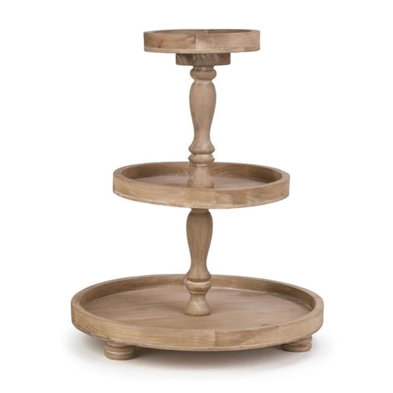 Tripar 3-Tier Wooden Display Stand - Natural - Walmart.com