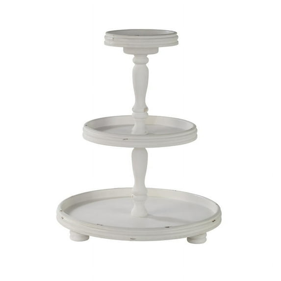 Tripar 3-Tier Wooden Display Stand | White - Walmart.com