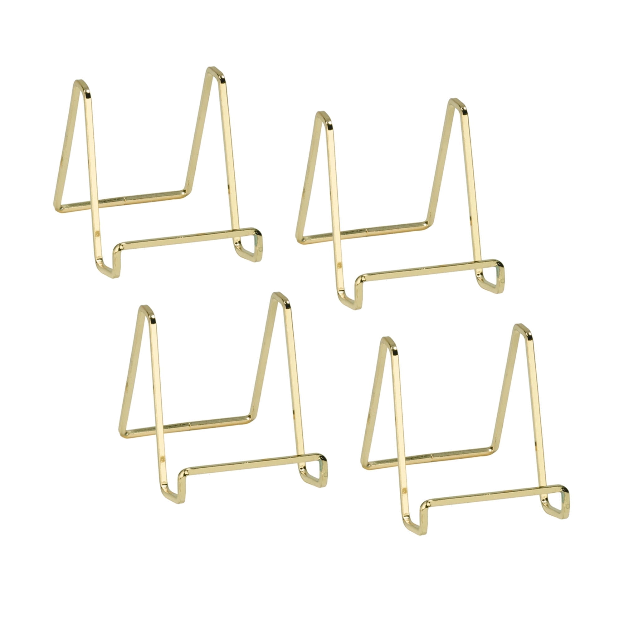 Tripar 4" Brass Plated Square Wire Display Stand for Plates, Artwork ...