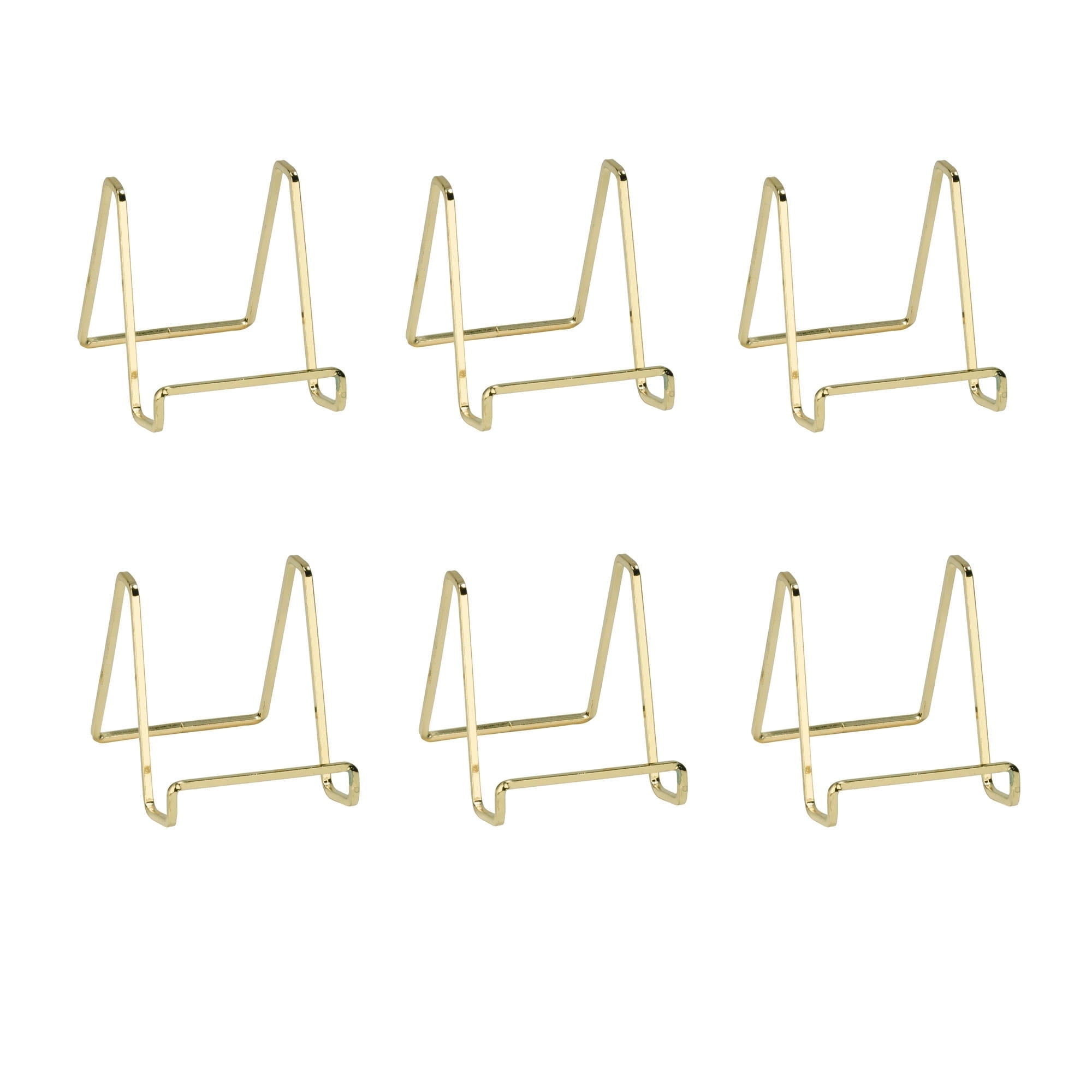 Tripar 4" Brass Plated Square Wire Display Stand for Plates, Artwork ...