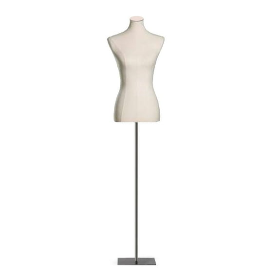 Tripar Female Body Form with Brushed Silver Extendable Base - Walmart.com